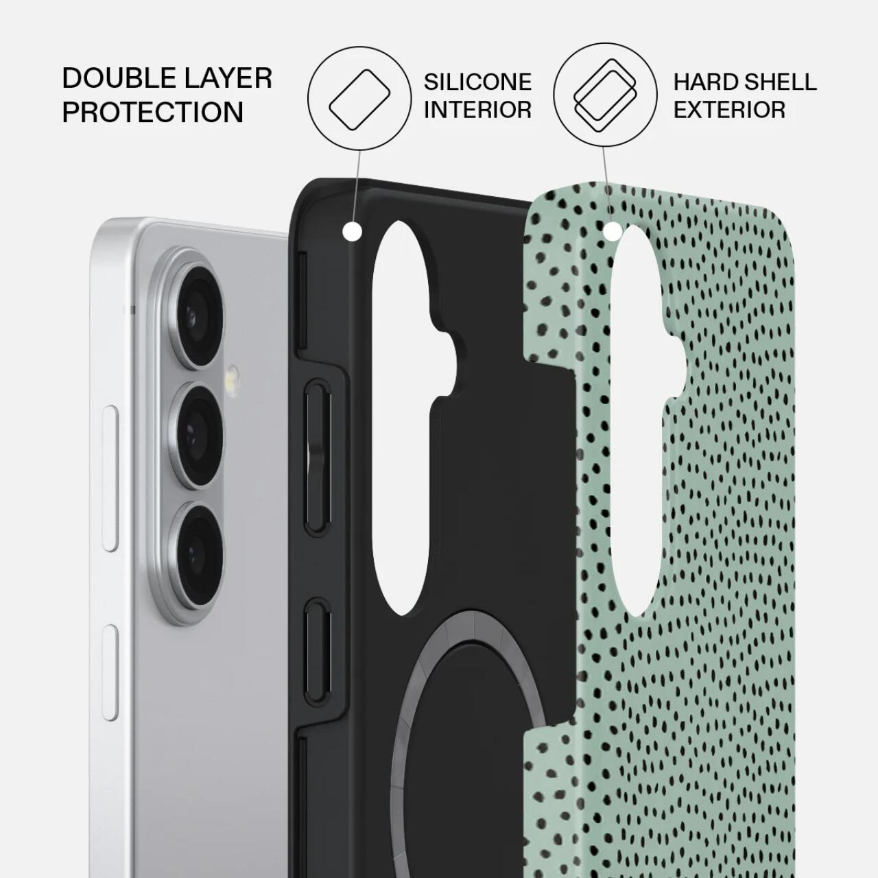 Husa Burga Dual Layer Magnetic Mint Gelato compatibila cu Samsung ...